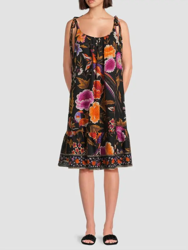 Kobi Halperin Tamara Floral Cotton Sleeveless Knee-length Dress