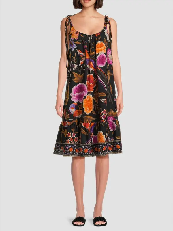 Kobi Halperin Tamara Floral Cotton Sleeveless Knee-length Dress
