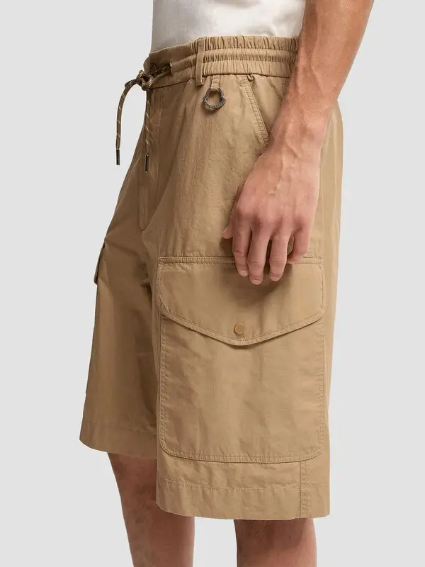 Moncler Shorts In Cotton Poplin