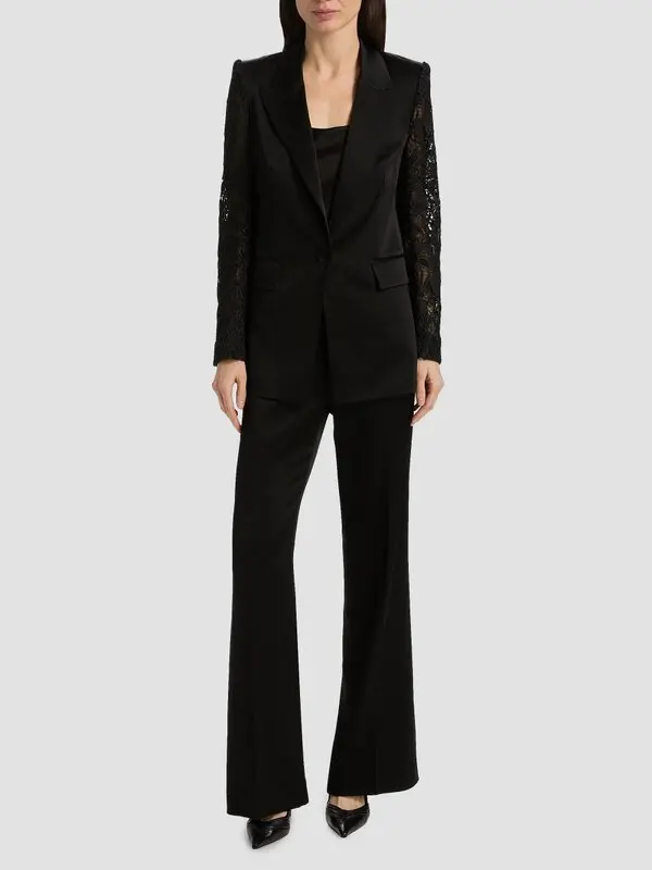 UNGARO Kyra Satin Trousers - Black
