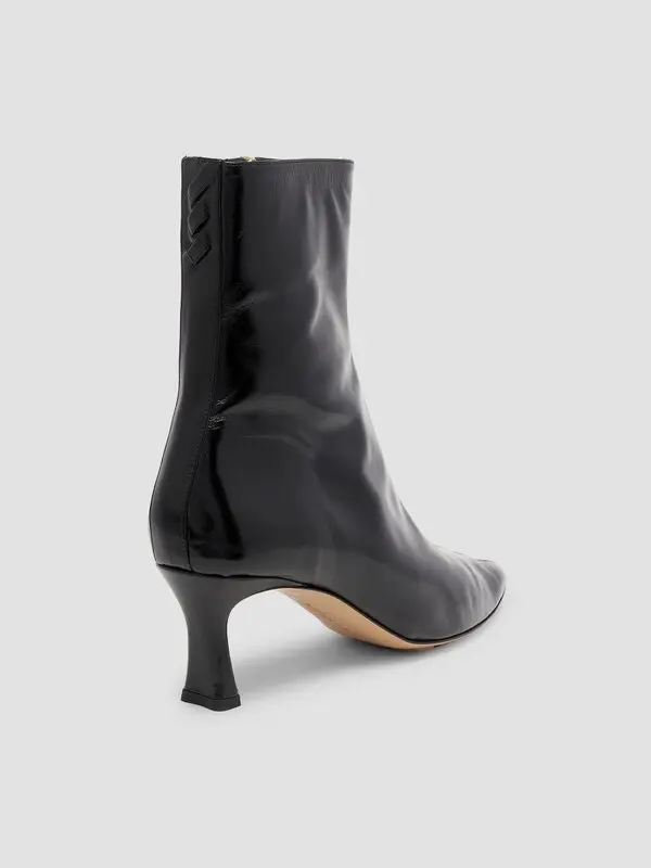 Bottega Veneta Vela 60mm Leather Ankle Boots - Black