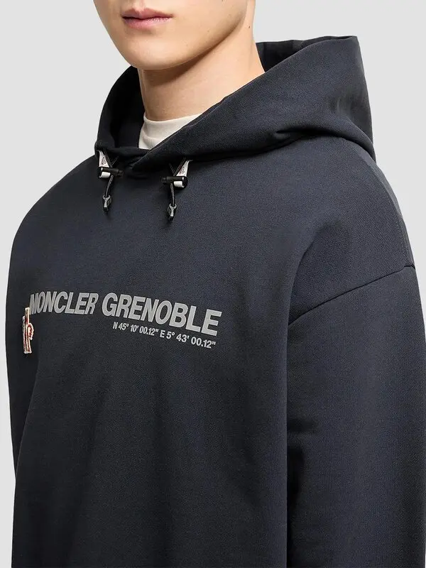 Moncler Hooded Sweatshirt In Cotton Fleece