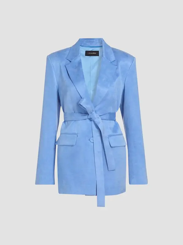 Kobi Halperin Jessi Tie-waist Blazer - Blue Jay