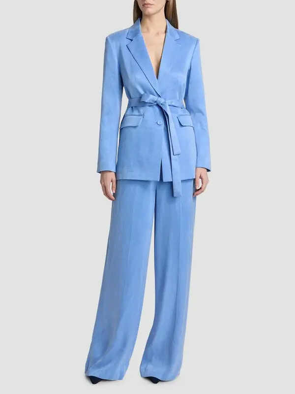 Kobi Halperin Jessi Tie-waist Blazer - Blue Jay