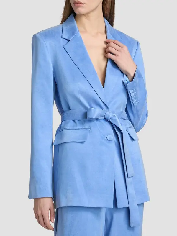 Kobi Halperin Jessi Tie-waist Blazer - Blue Jay