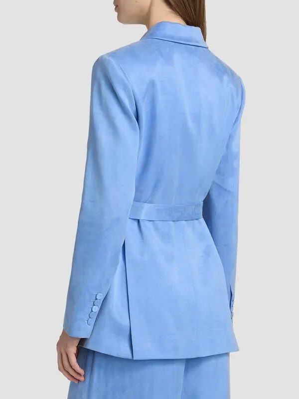 Kobi Halperin Jessi Tie-waist Blazer - Blue Jay