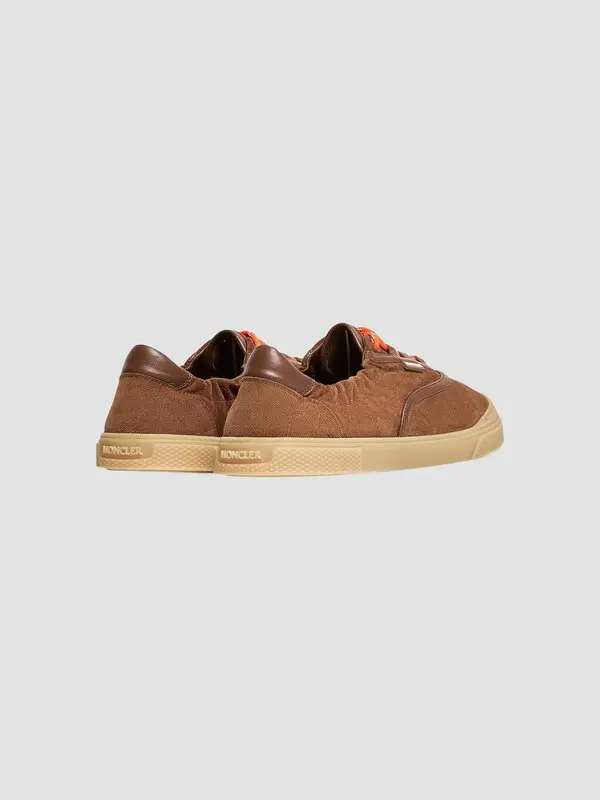 Moncler Vera Leisure Sneakers In Suede - Brown
