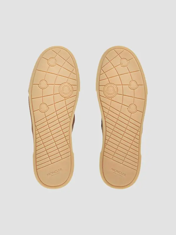 Moncler Vera Leisure Sneakers In Suede - Brown