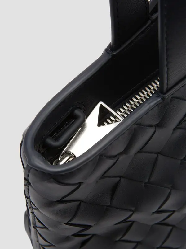 Bottega Veneta Mini Intrecciato Leather Zip Tote Bag - Midnight