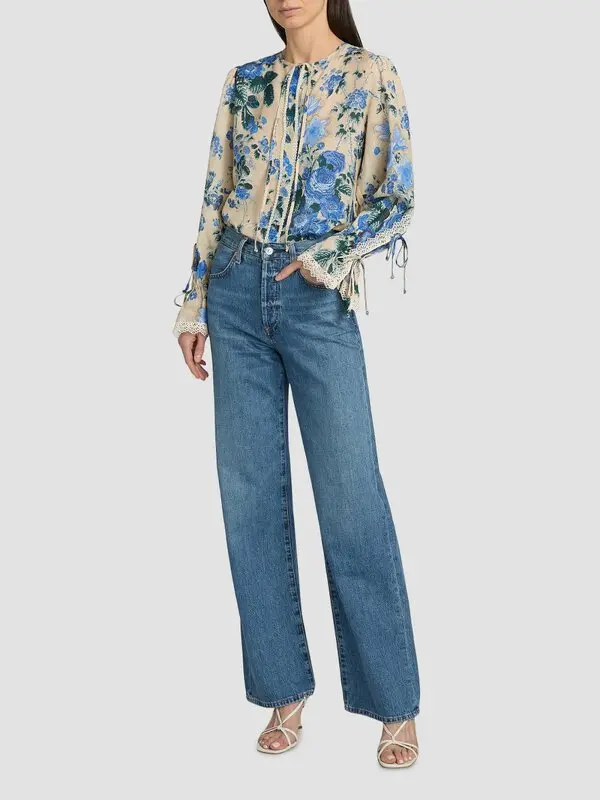 Kobi Halperin Daisy Floral Blouse - Ecru Multi