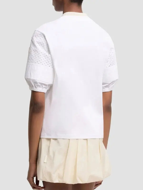 Moncler Crew Neck T-shirt In Cotton Jersey San Gallo