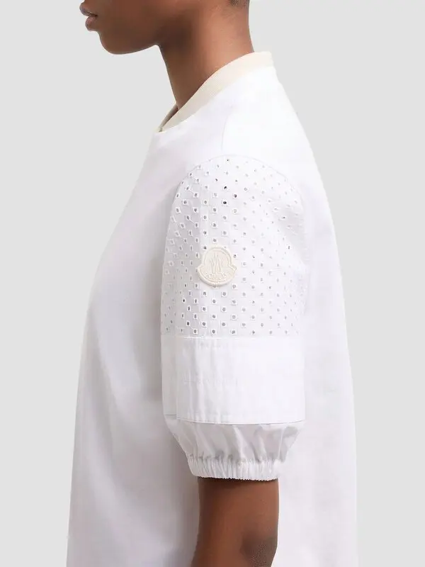Moncler Crew Neck T-shirt In Cotton Jersey San Gallo