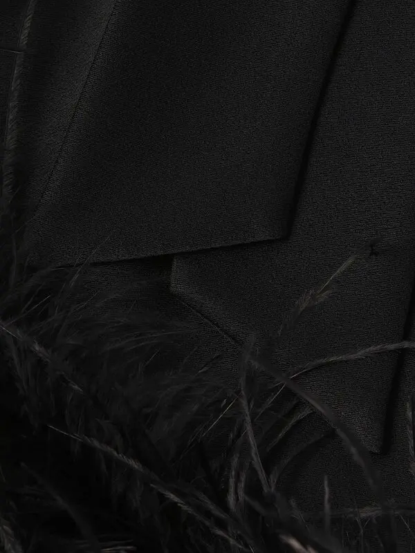 UNGARO Only At Saks. Sari Feather-trim Minidress