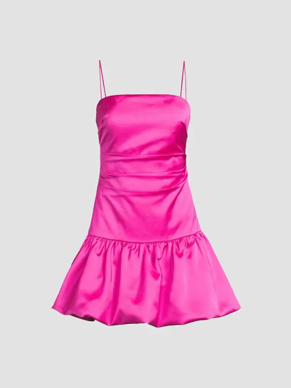UNGARO Willow Bubble-skirt Minidress - Flamingo