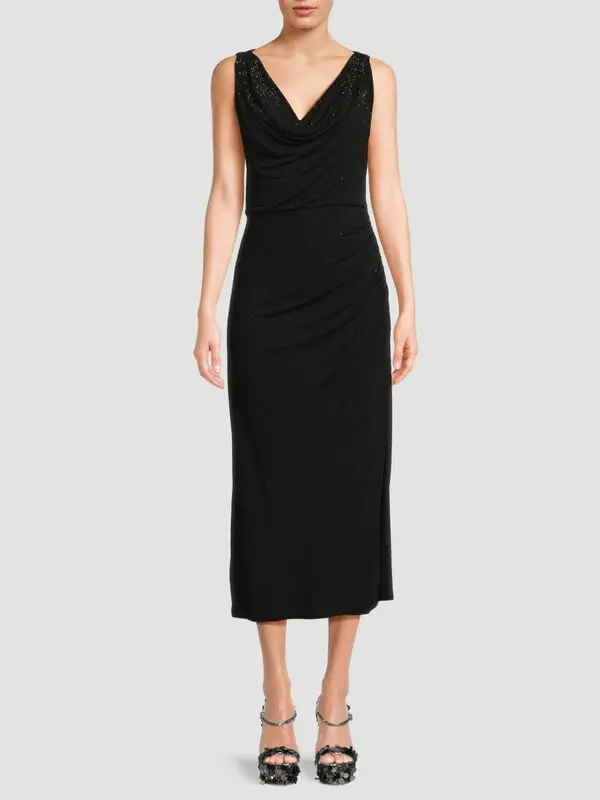 UNGARO Mace Embellished Jersey Midi-dress