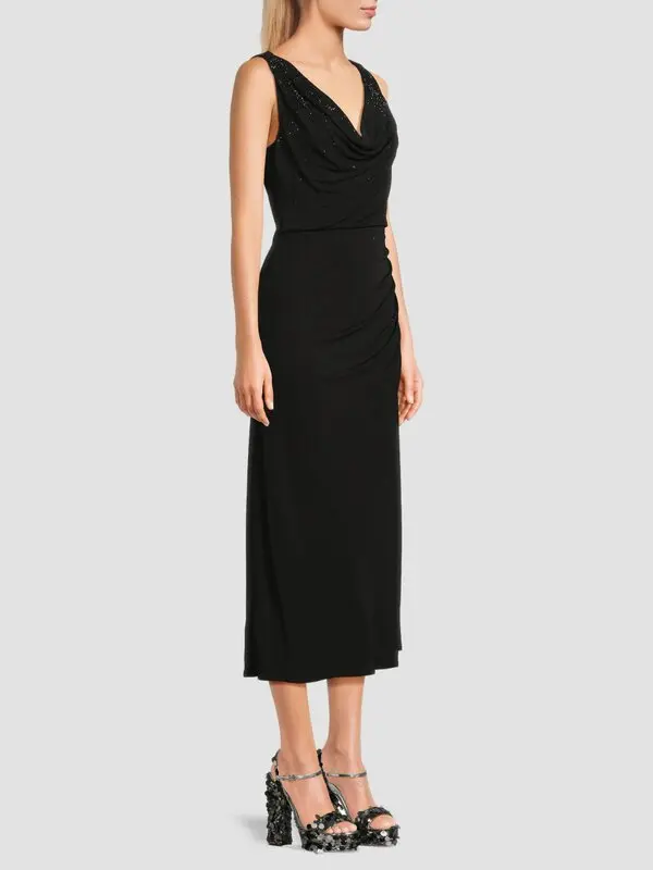 UNGARO Mace Embellished Jersey Midi-dress
