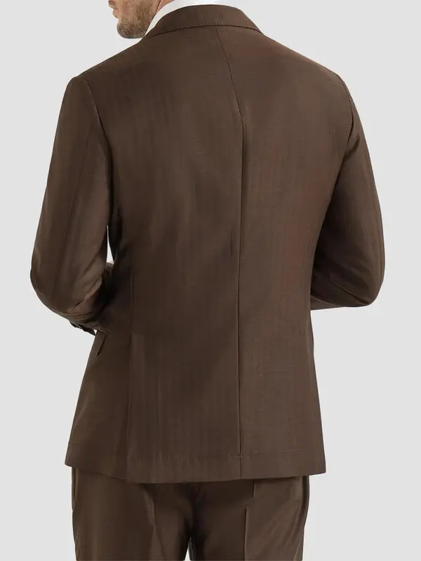 Brunello Cucinelli Virgin Wool And Cashmere One And A Half Breasted Deconstructed Blazer