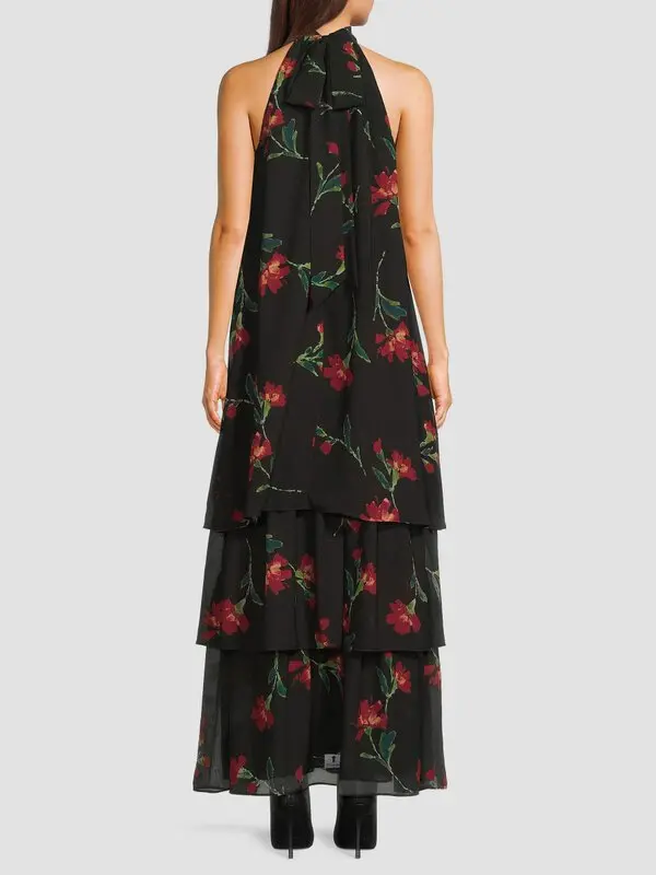 UNGARO Eden Floral Halterneck Maxi Dress