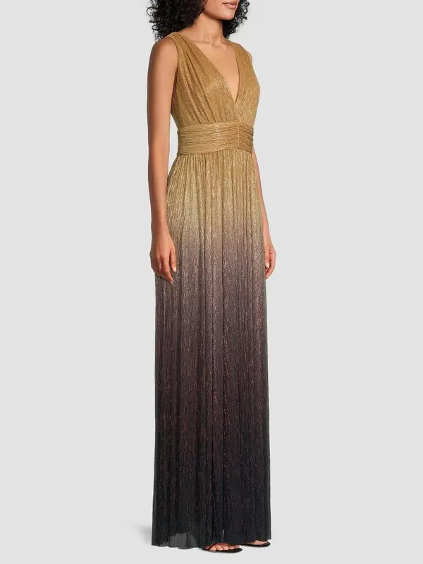 UNGARO Ray Metallic Ombré Gown