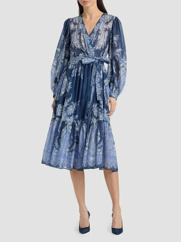 Kobi Halperin Kai Printed Cotton-silk Midi-dress
