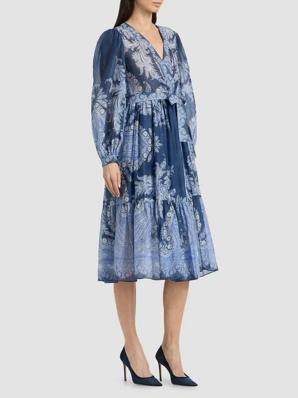 Kobi Halperin Kai Printed Cotton-silk Midi-dress