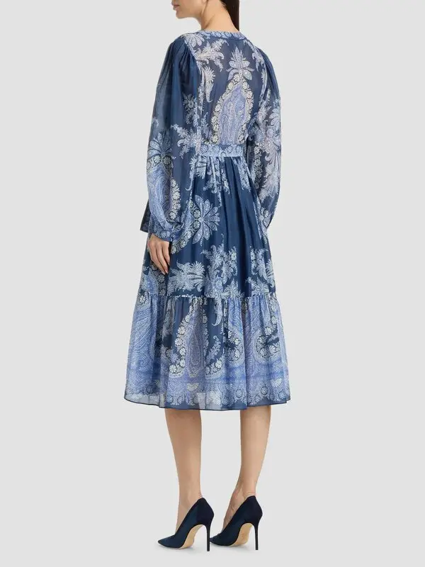 Kobi Halperin Kai Printed Cotton-silk Midi-dress