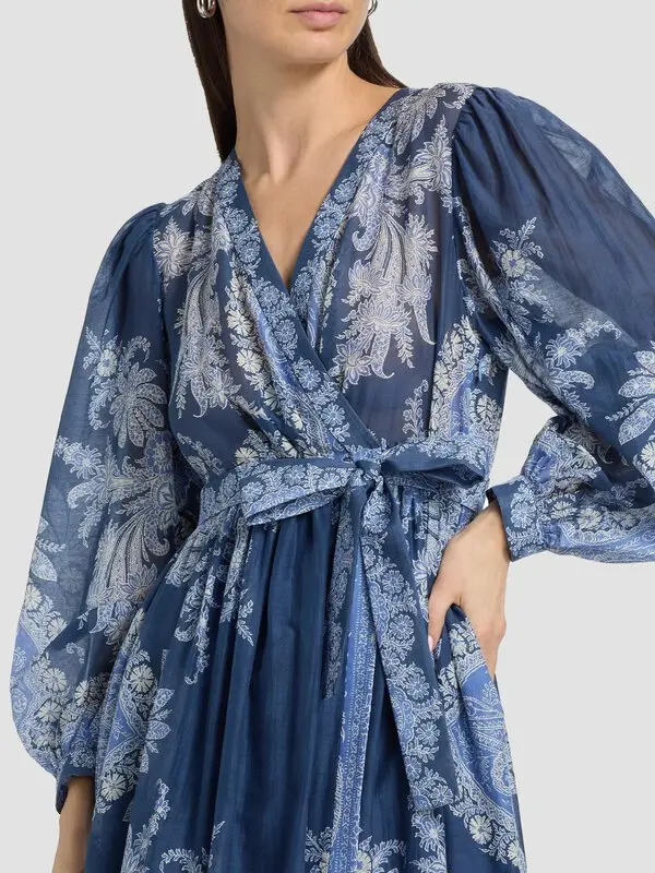 Kobi Halperin Kai Printed Cotton-silk Midi-dress