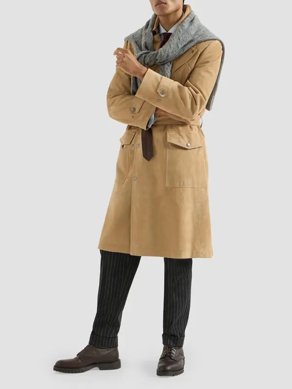 Brunello Cucinelli Virgin Wool And Cashmere Flannel Deconstructed Blazer