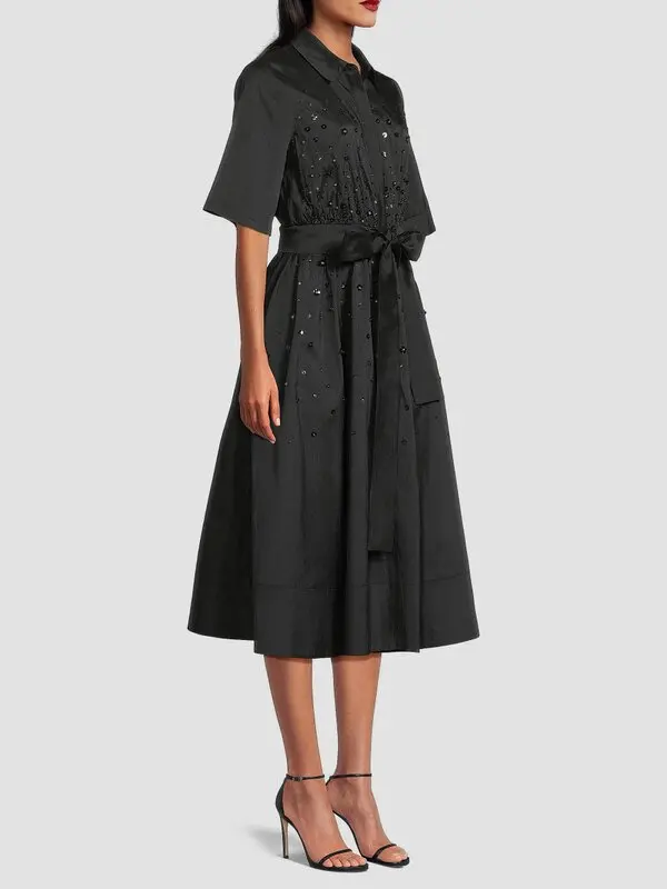 UNGARO Kace Sequin-embellished Midi-shirtdress
