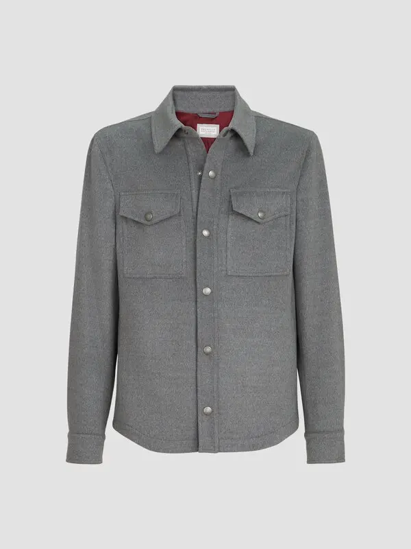 Brunello Cucinelli Lightweight Virgin Wool Cloth Shirt-style Outerwear Jacket
