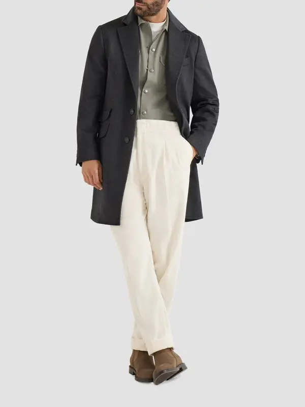 Brunello Cucinelli Lightweight Virgin Wool Cloth Coat
