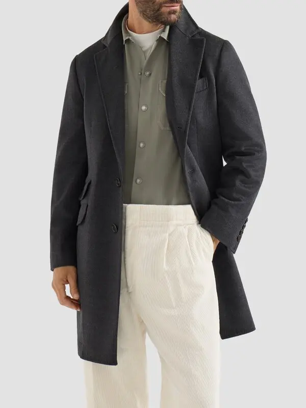 Brunello Cucinelli Lightweight Virgin Wool Cloth Coat