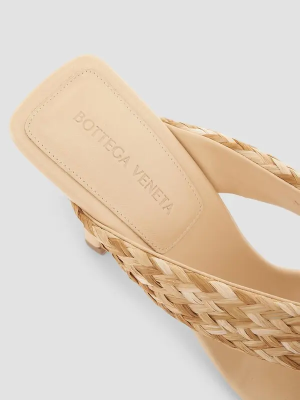 Bottega Veneta Riva 90mm Strappy Raffia Sandals