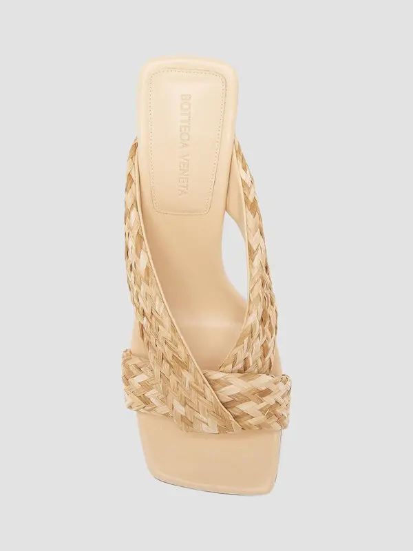 Bottega Veneta Riva 90mm Strappy Raffia Sandals