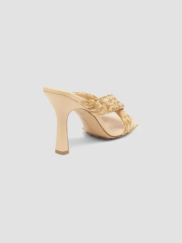 Bottega Veneta Riva 90mm Strappy Raffia Sandals