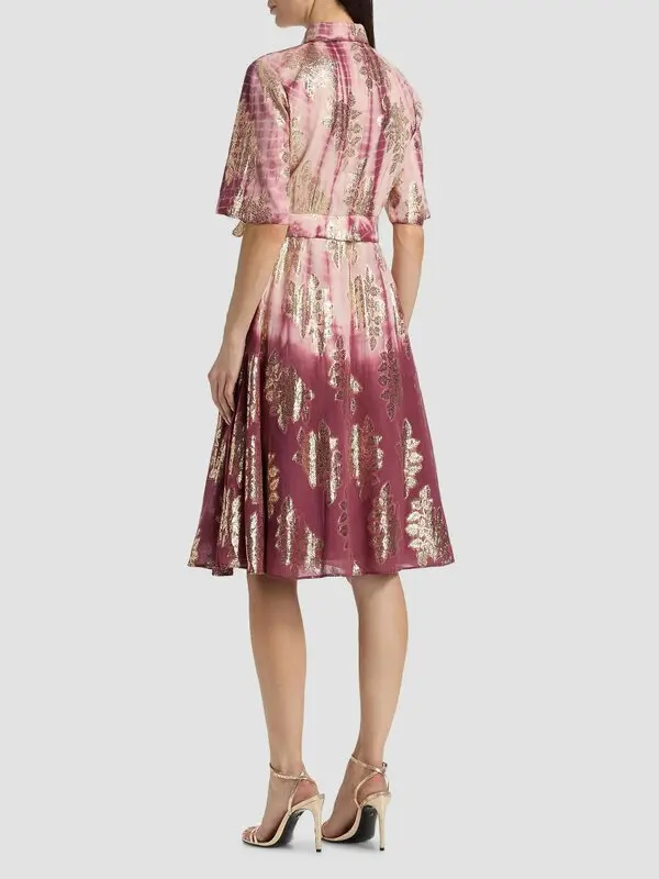 Kobi Halperin Tara Metallic Cotton Shirtdress