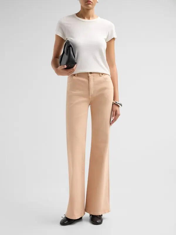 Kobi Halperin Rosie Gart-dyed Flare Pants - Chai