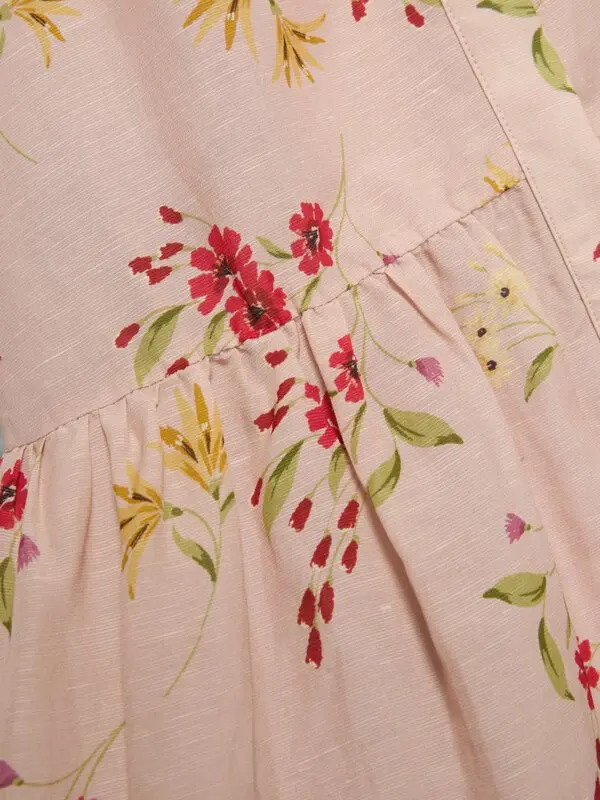 Kobi Halperin Noora Floral Tiered Midi-dress