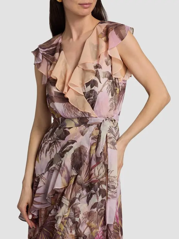Kobi Halperin Elanor Printed Ruffle Maxi Dress