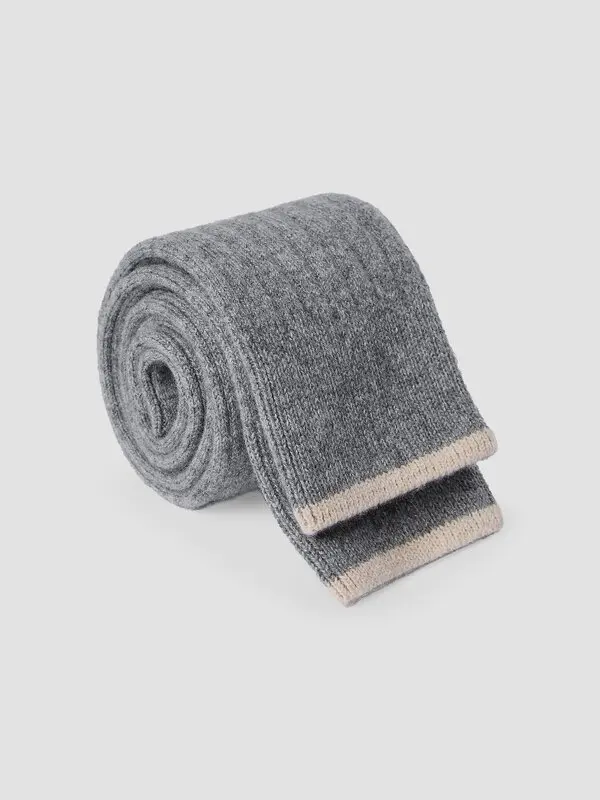 Brunello Cucinelli Cashmere Rib Knit Socks - Medium Grey