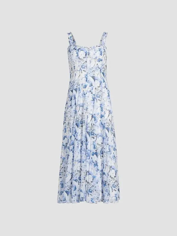 Cinq À Sept Heirloom Petals Marmo Midi-dress