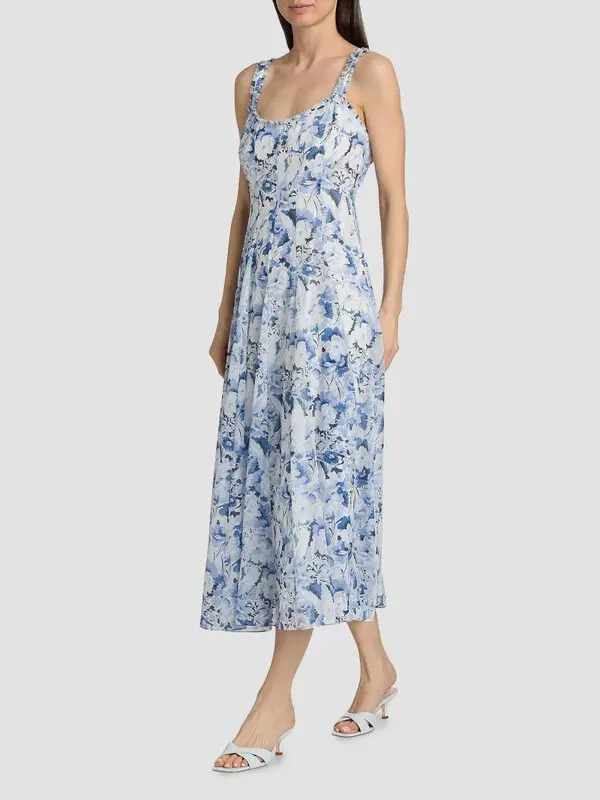 Cinq À Sept Heirloom Petals Marmo Midi-dress