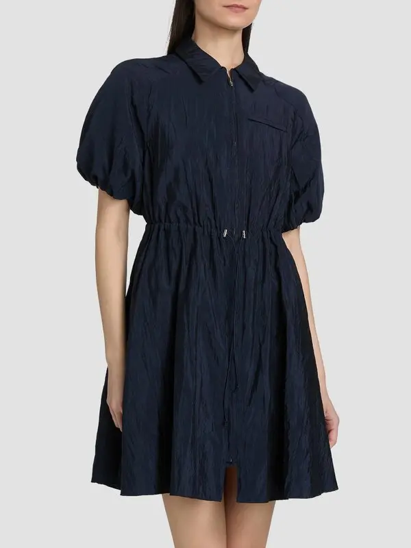 Cinq À Sept Macauly Puff-sleeve Mini-shirtdress