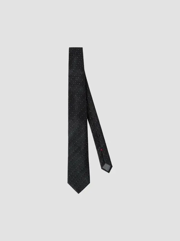 Brunello Cucinelli Patterned Silk Tie - Black