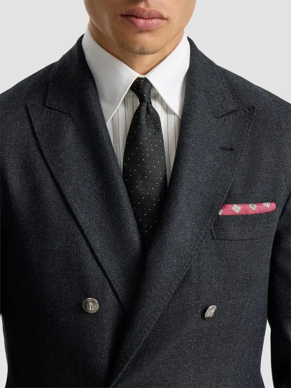 Brunello Cucinelli Patterned Silk Tie - Black