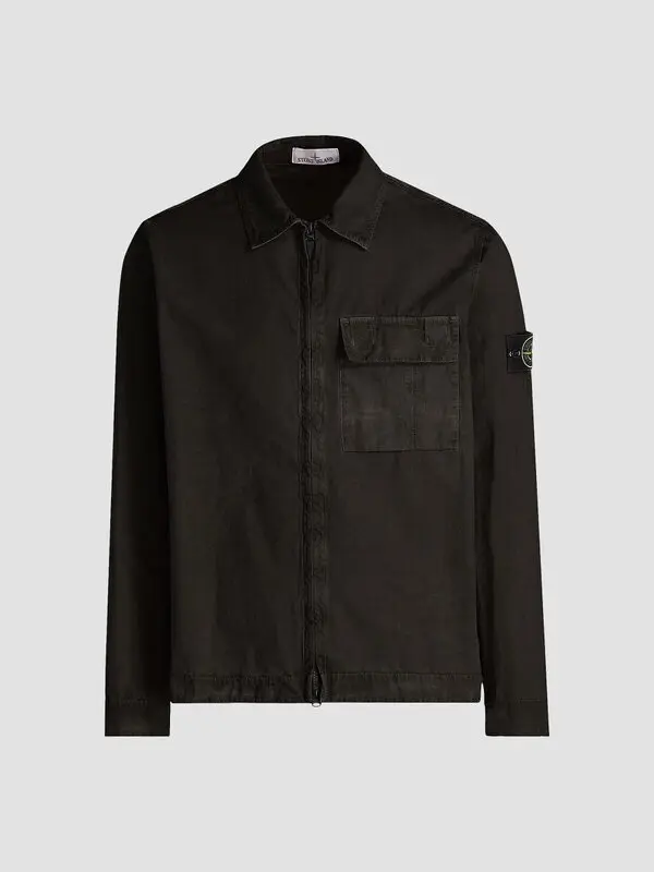 Stone Island Zip-front Cotton Shirt Jacket