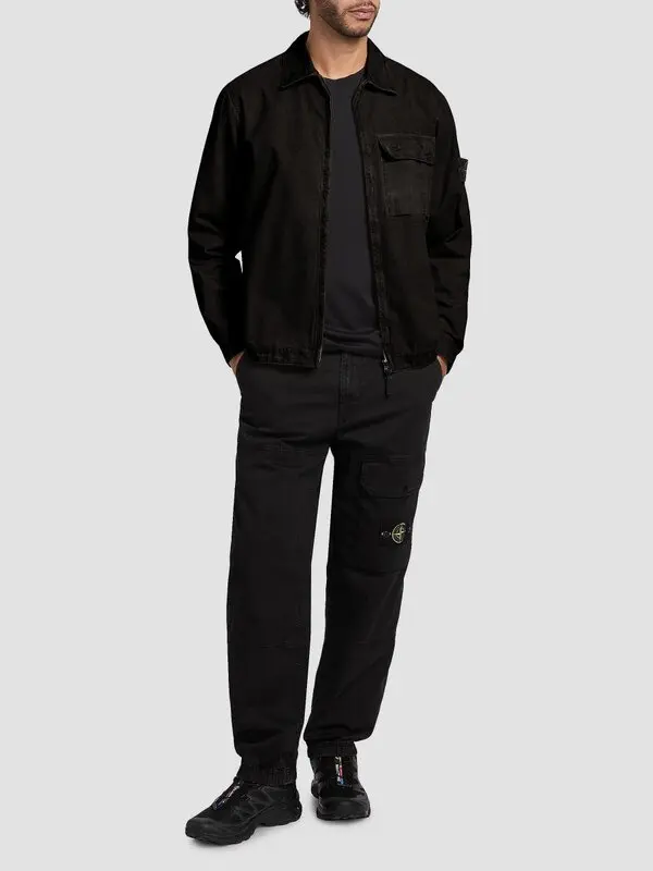 Stone Island Zip-front Cotton Shirt Jacket