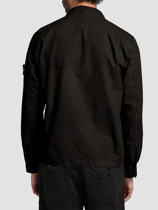 Stone Island Zip-front Cotton Shirt Jacket