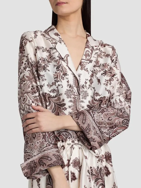 Kobi Halperin Naomi Printed Twill Blouse