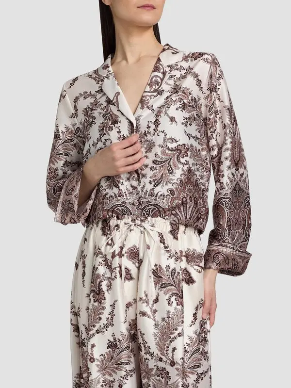 Kobi Halperin Naomi Printed Twill Blouse